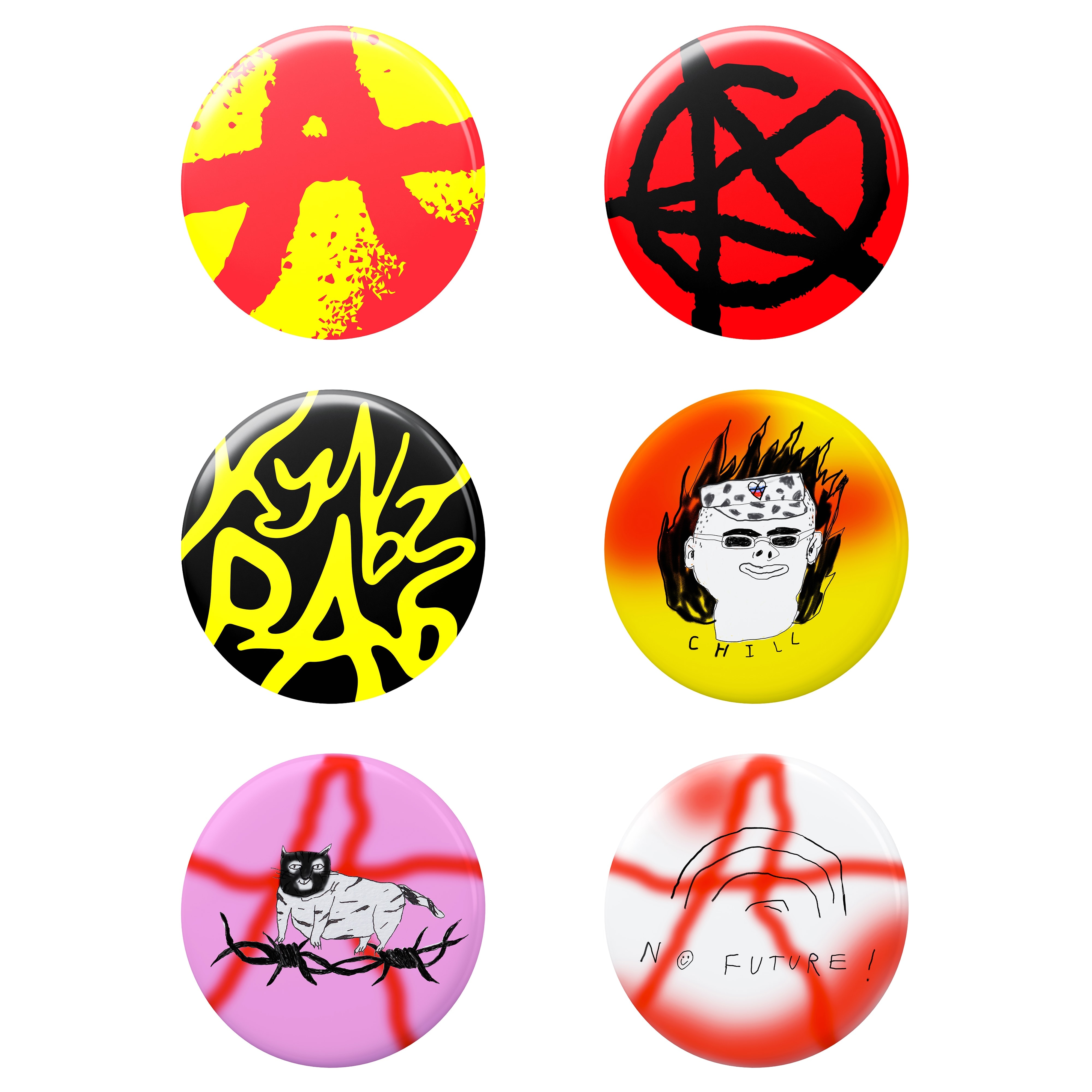 Значки АНАРХИЯ набор 1 – КУЛЬТРАБ